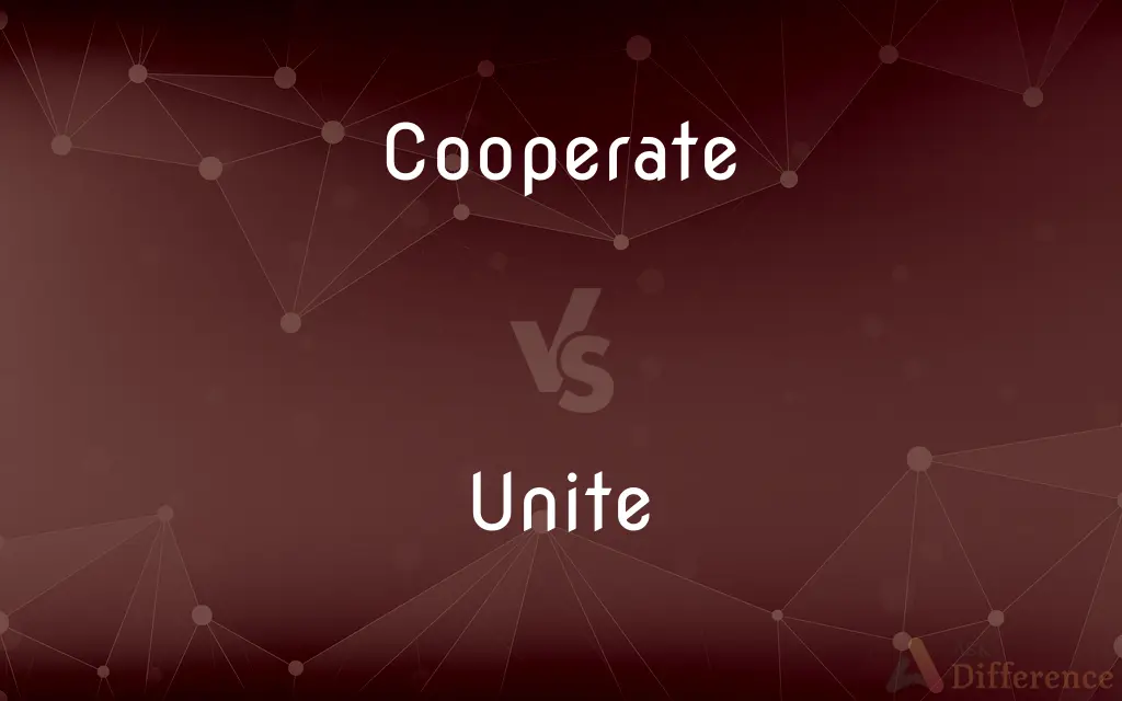 Cooperate vs. Unite — What’s the Difference?
