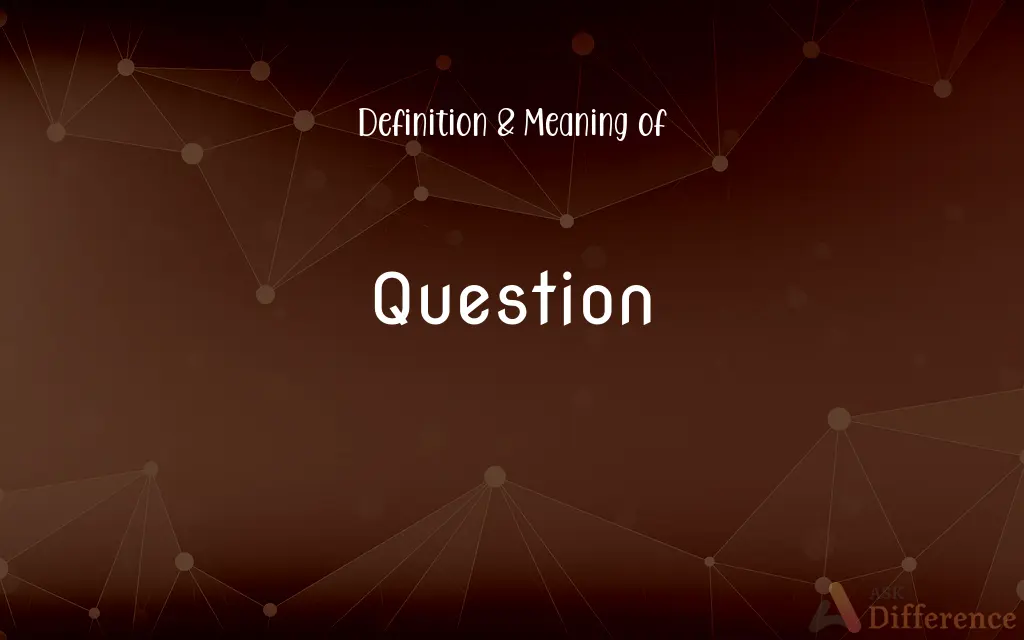 Question Definition and Meaning