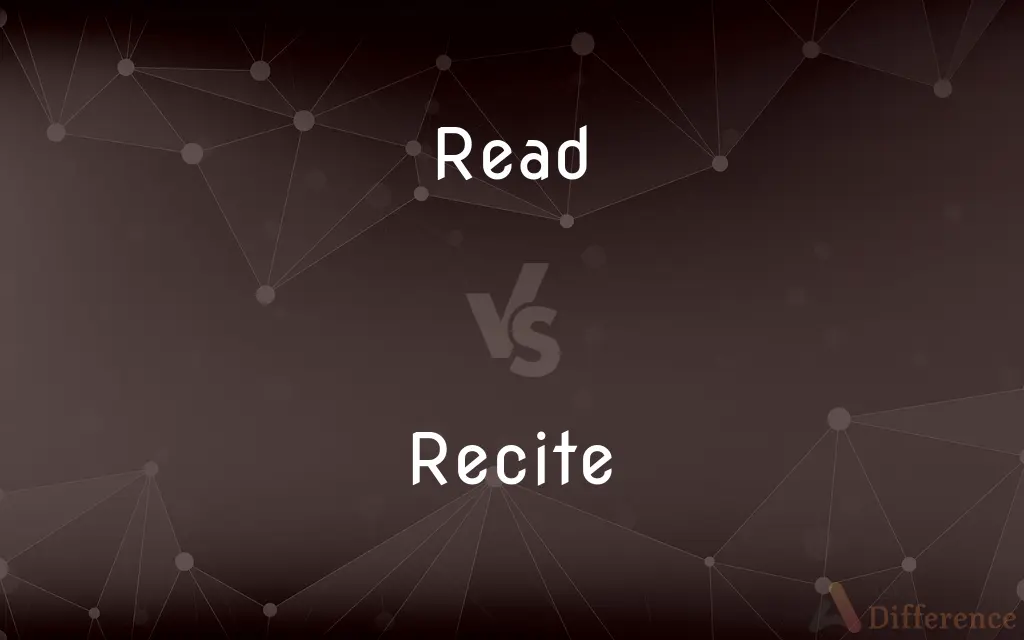Read Vs Recite What s The Difference Read Vs Recite What s The Difference