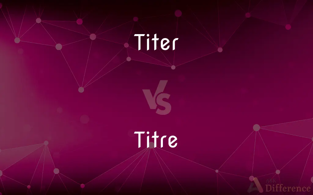 Titer vs. Titre — What’s the Difference?
